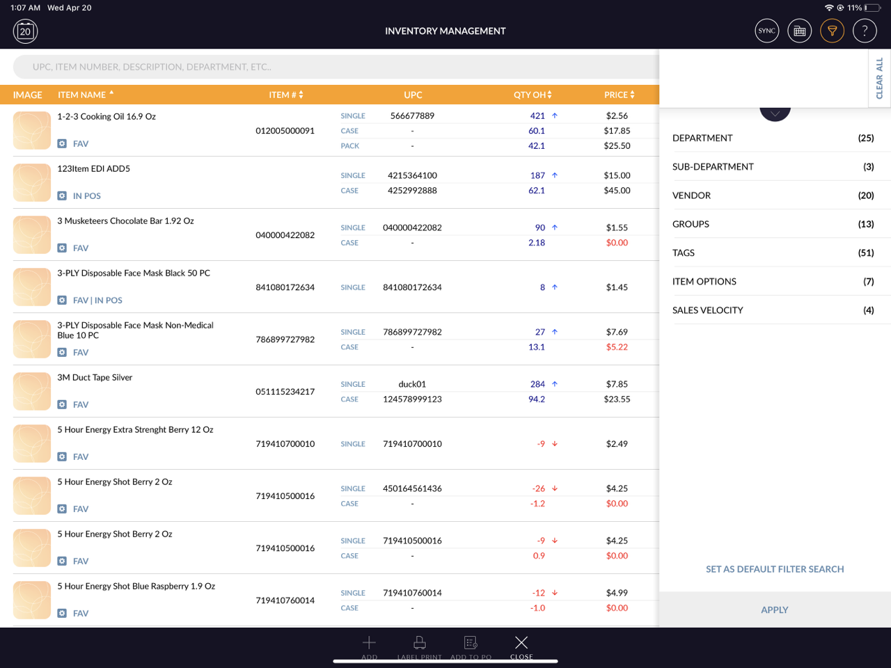 How to add item in PO list from Purchase order?